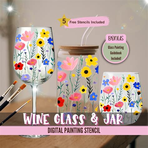 Free Printable Wine Glass Stencils Free Printable