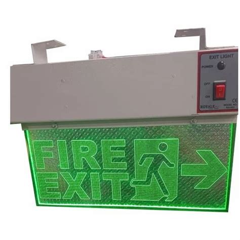 Rectangular Green Fire Exit Safety Signage For Advertisement