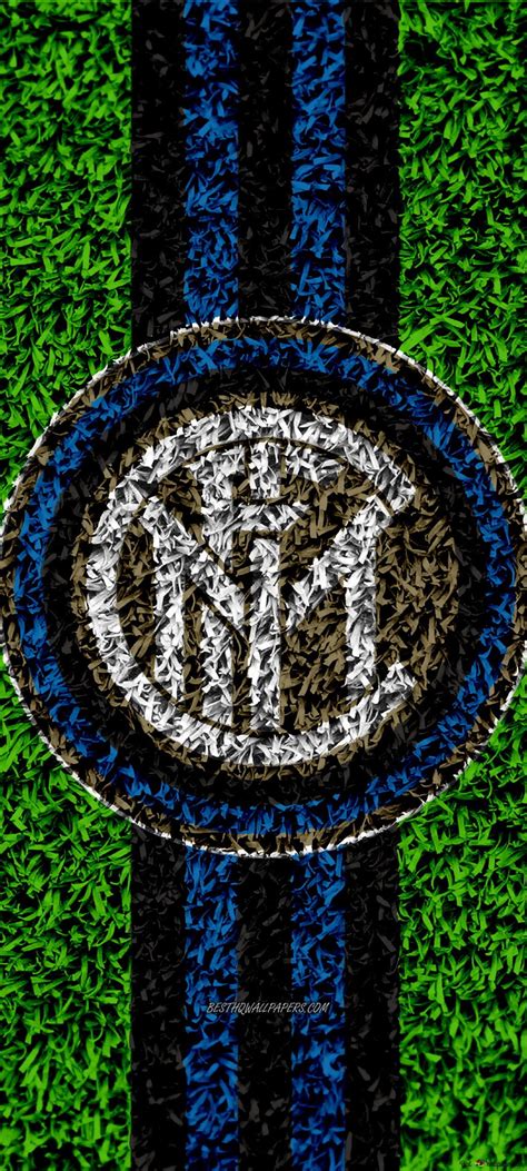 Inter Milan Fc Logo On Grass In Stadium 4k Wallpaper Download