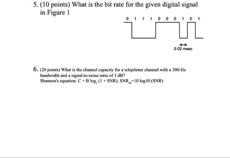 Solved 5 6 Help Me Out Please 510 Points What Is The Bit Rate For