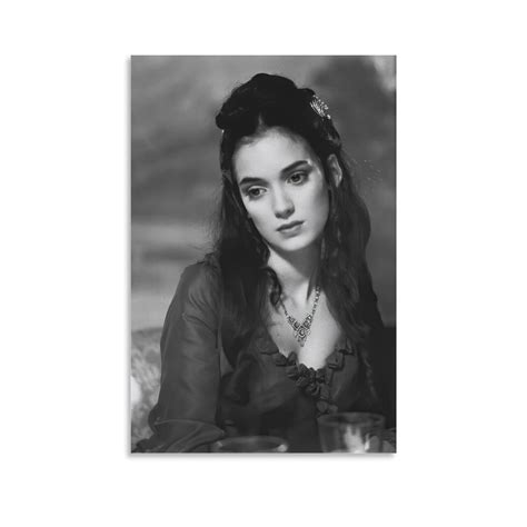 American Television Actresses Winona Ryder Black And White Sexy Poster