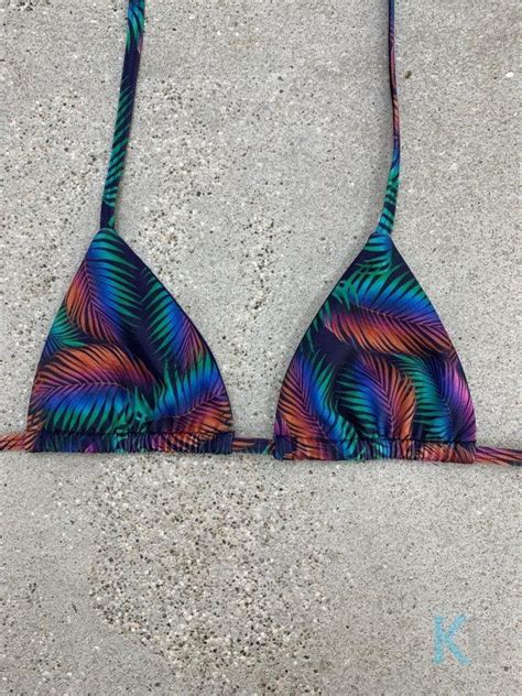Tropical Leaf Bikini Top Kristen Lonie Swimwear