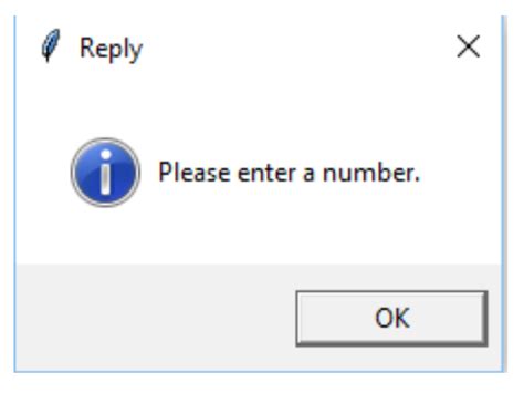 python the gui has three widgets a label an entry