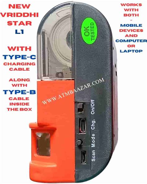 Vriddhi Star L1 Wireless Fingerprint Scanner And Bluprints Thermal Print