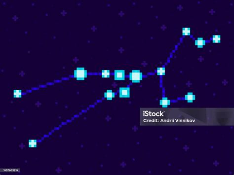 Vetores De Constelação De Touro Em Estilo Pixel Art Estrelas De 8 Bits