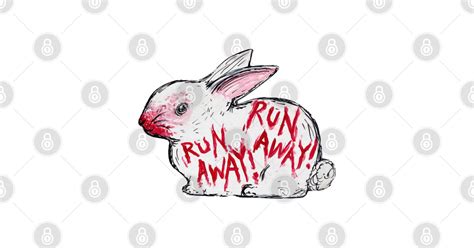 Rabbit Of Caerbannog Run Away Sticker Teepublic