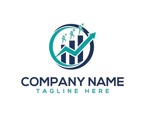 Logotipo De Negócios E Finanças Flecha E Diagrama Modelo De Design De