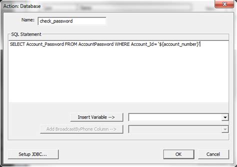 ivr use database action