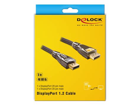 Cablu Displayport V12 4k Ultra Hd 60hz Premium T T 5m Delock 82773