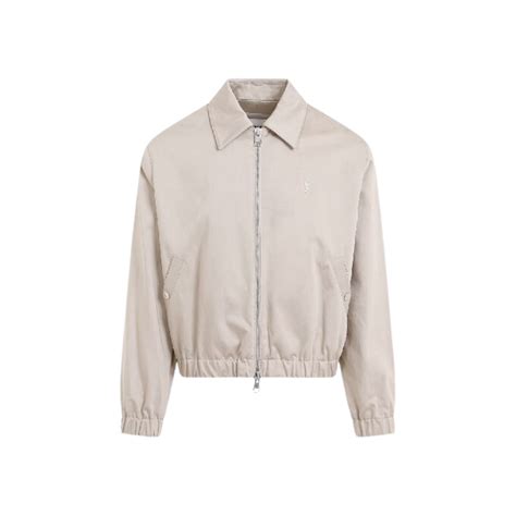 아미 스몰 하트 로고 스터드 봄버 자켓 라이트 베이지 Ami Kream