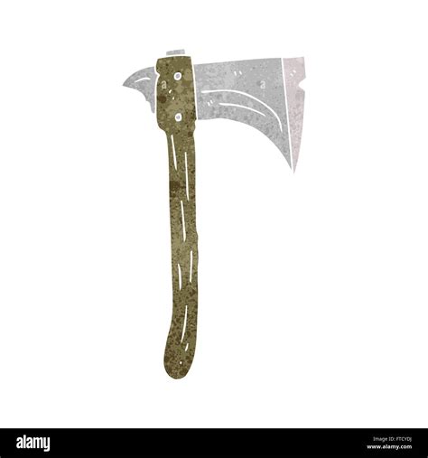 Freehand Retro Cartoon Axe Stock Vector Image And Art Alamy