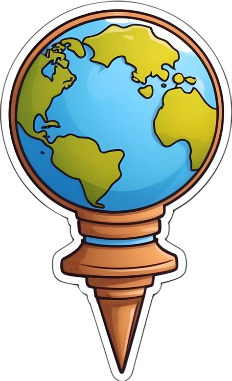 Earth Globe Sticker Ai Generative 33299754 Png