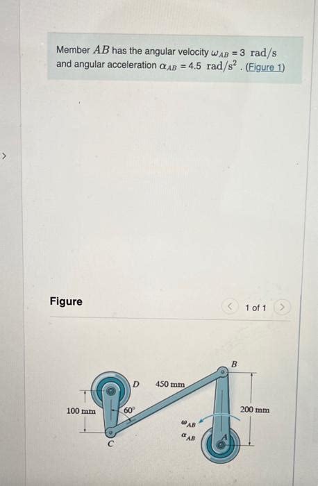Solved Member Ab Has The Angular Velocity ωab3rads And