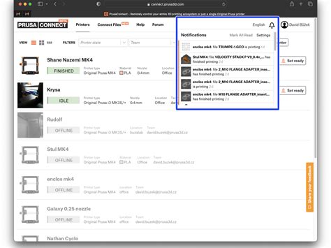 Prusa Connect Slack Notifications Setup Prusa Knowledge Base