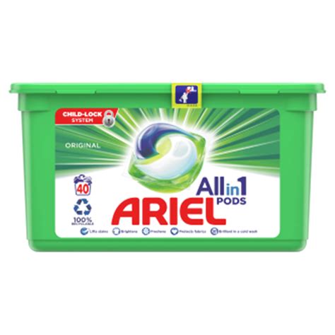 قرص ماشین لباسشویی ایتالیایی آریل Ariel Original All In 1 Pods Washing Liquid Capsules با رایحه
