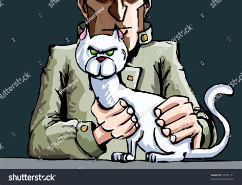 Mr Blofeld His Cat Dark Background Stock Vector Royalty Free 78080191 Shutterstock