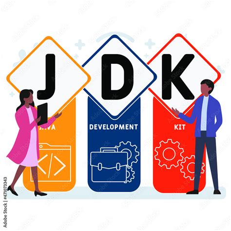 Jdk Java Development Kit Acronym Business Concept Background Vector