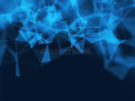 3d Abstract Polygonal Space Low Poly Dark Background With Connecting