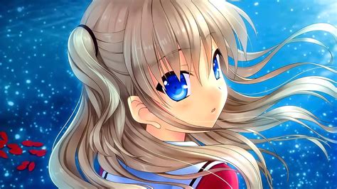 Blue Eyes Anime Girls 1080p Blonde Charlotte Anime Tomori Nao