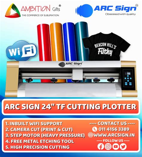 Arcsign 24 Tf Cutting Plotter With Stepper Motor Heavy Pressure Vinyl Cutting Pltter At