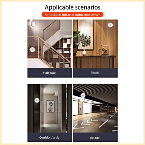 V Human Body Infrared Sensor Switch Embedded Concealed Staircase