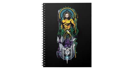 Aquaman Orin And Orm Reversible Art Nouveau Panel Notebook Zazzle
