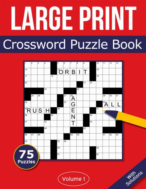 Large Laminated Crossword Puzzle From Nasco