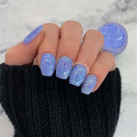 Dp146 Flower Market Nail Dip Powder Glitter Purple Blue Dip Powder
