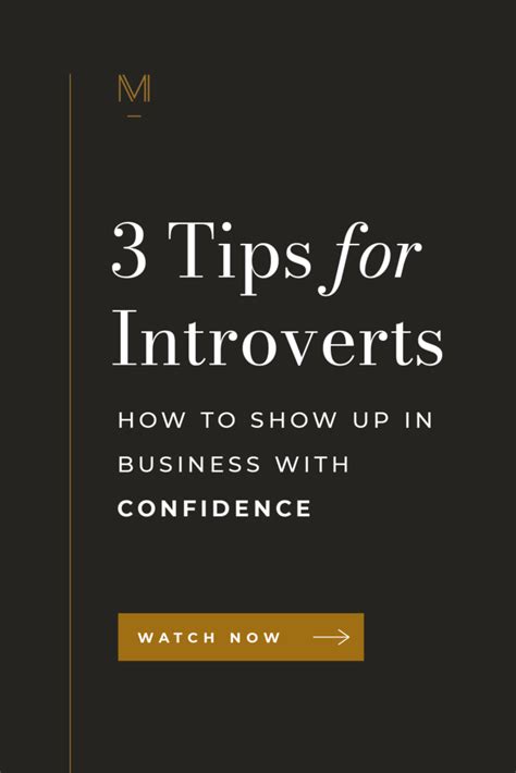 Tips For Introverts How To Show Up In Business