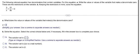 [answered] The Following Rational Equation Has Denominators That Kunduz