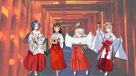 巫女汐丸と巫女ウッド【巫女装束も増えてきた】 Naruの今を生きる