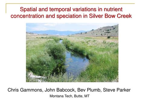 Ppt Spatial And Temporal Variations In Nutrient Concentration And
