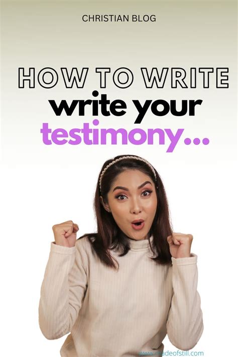 How To Write Your Testimony Personal Testimony Example Testimony