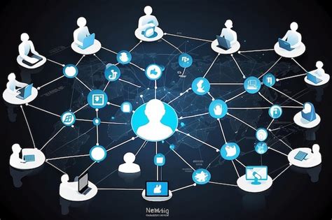 Premium Photo Connecting People Social Networking Computer Network