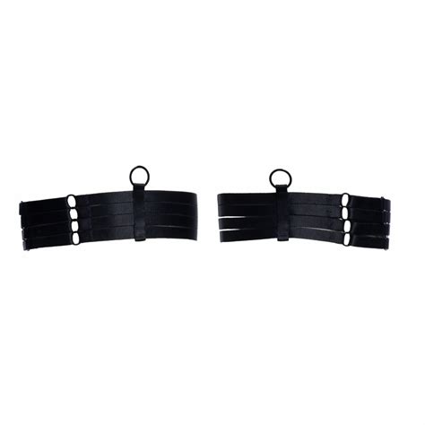 Four Strap Bondage Leg Garters In Black Flash You And Me Lingerie