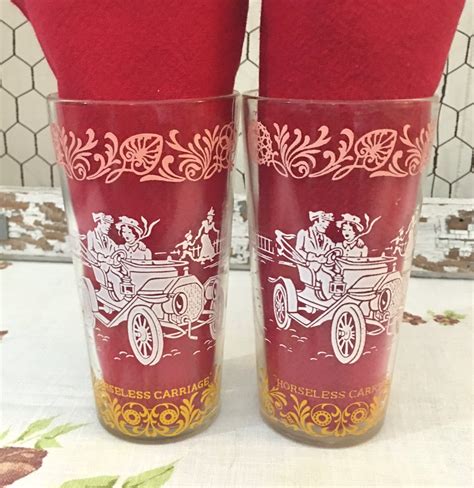 Vintage Hazel Atlas Americana Tumblers Etsy
