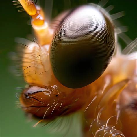 Premium AI Image Focused Macro Image Of A Fly S Eye Generative AI