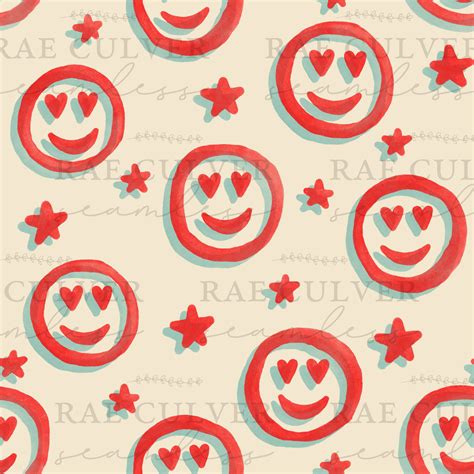 3d Heart Smiley Faces — Raeculverseamless
