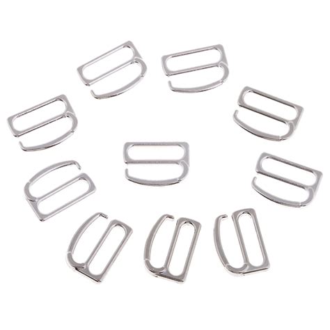 10 Pieces Swimsuit Bra Hooks Bra Strap Hook Replacement Bra Strap Slide