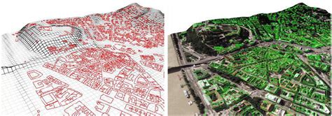Building Footprints And The Aerial Photograph Mapped Onto The Terrain Download Scientific