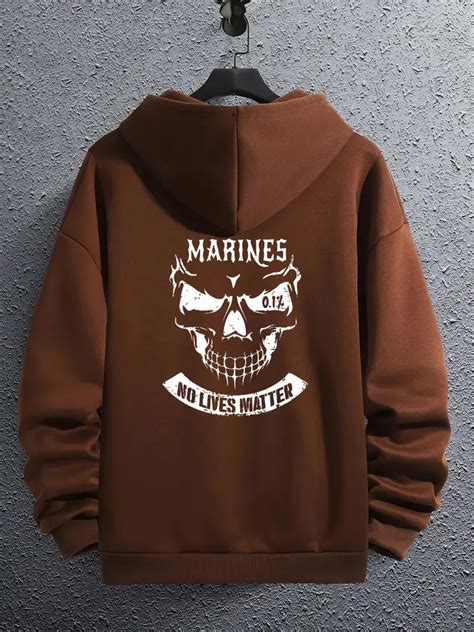 Halloween Plus Size Mens Skull Graphic Print Hooded Temu Norway