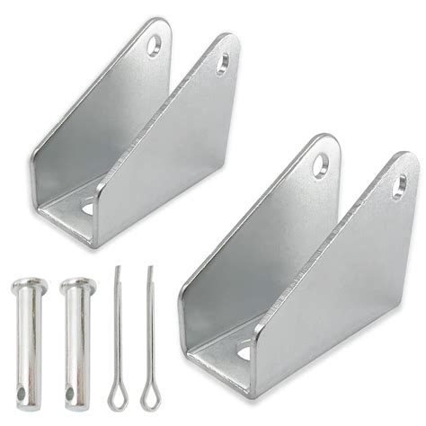 Uygalaxy 2 Pcs Linear Actuator Mounting Brackets Silver Heavy Duty Metal