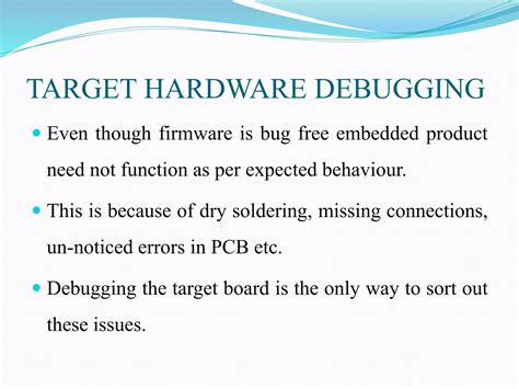 Target Hardware Debugging Ppt