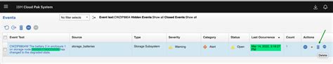 Storage Node Status Remains In Warning State After Battery