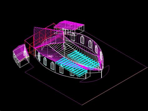 Église Dans Autocad Téléchargement Cad Gratuit 50654 Kb Bibliocad