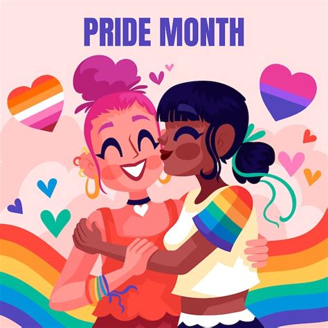 Premium Vector Flat Illustration For Pride Month Celebrations