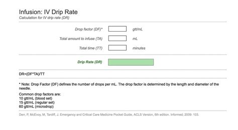 Calculate Iv Drop Factor