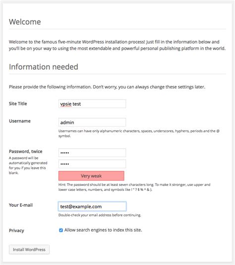 How To Deploy A Wordpress On Vpsie Vpsie Ssd Servers