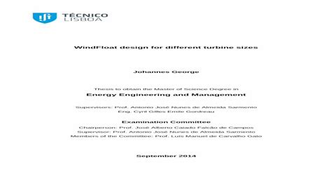 Pdf Windfloat Design For Different Turbine Sizes Ulisboa
