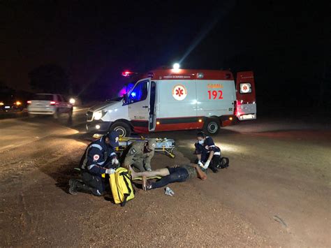 Acidente Entre Carro X Motocicleta Deixa Uma Pessoa Ferida No Anel